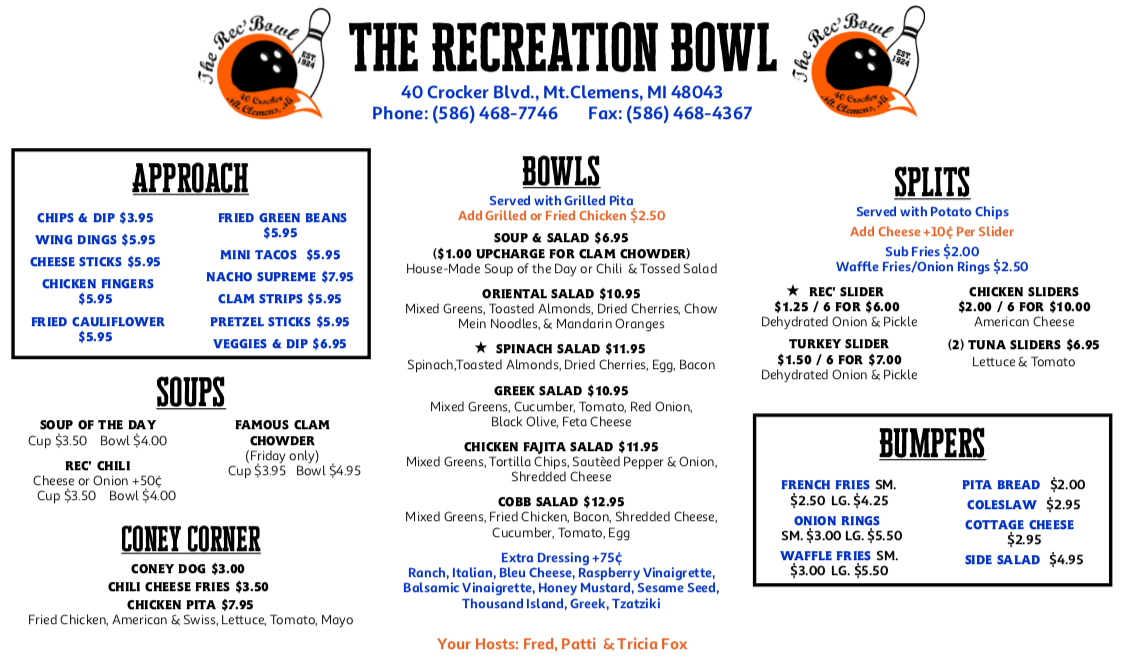 Our Menu — The Rec Bowl