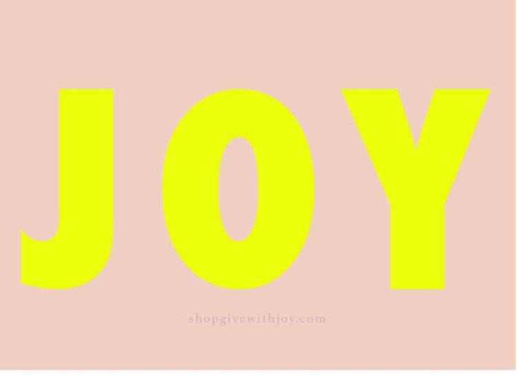 What's joy and how to cultivate it. — give with joy