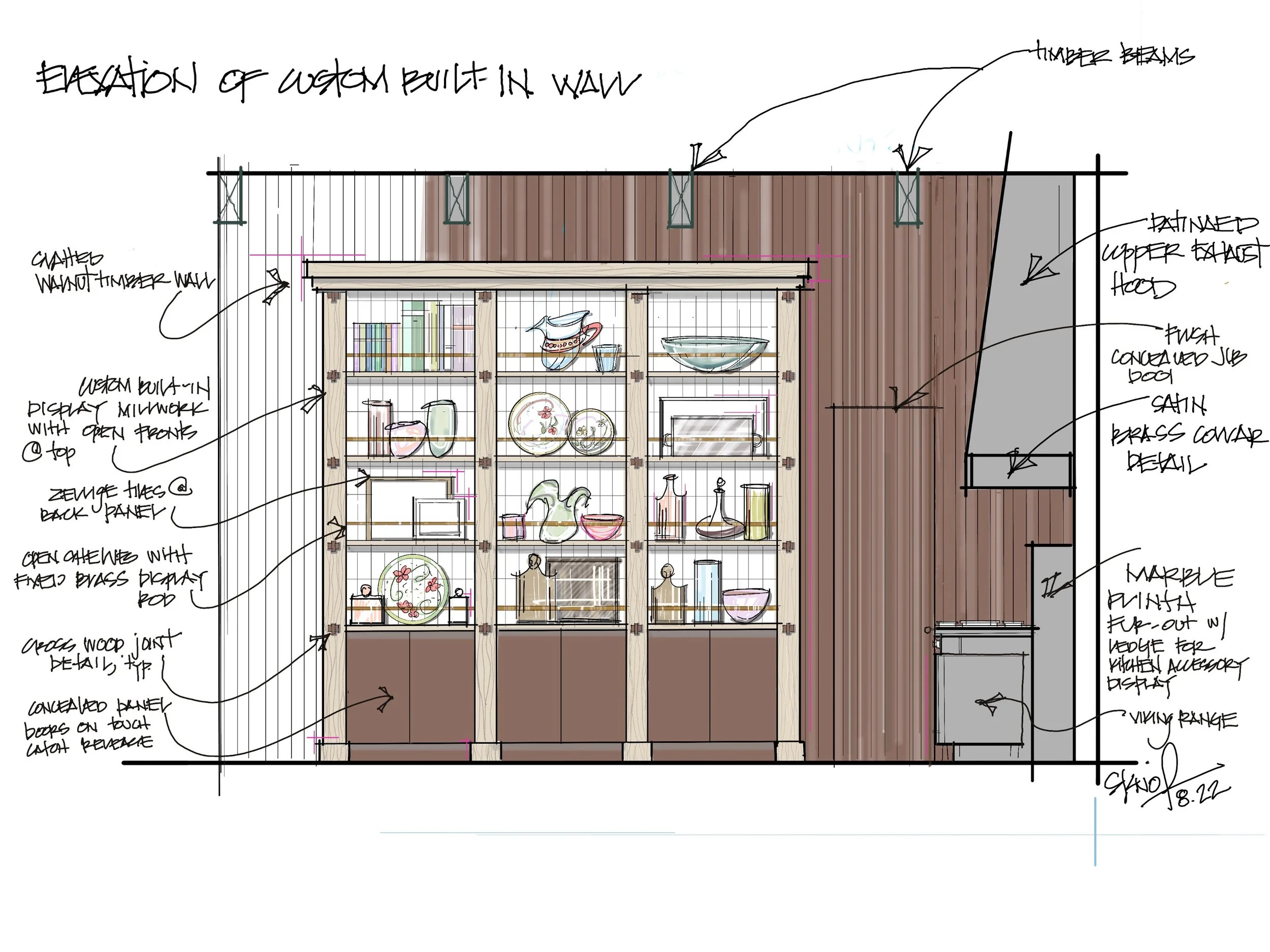 Section Drawing Interior Design
