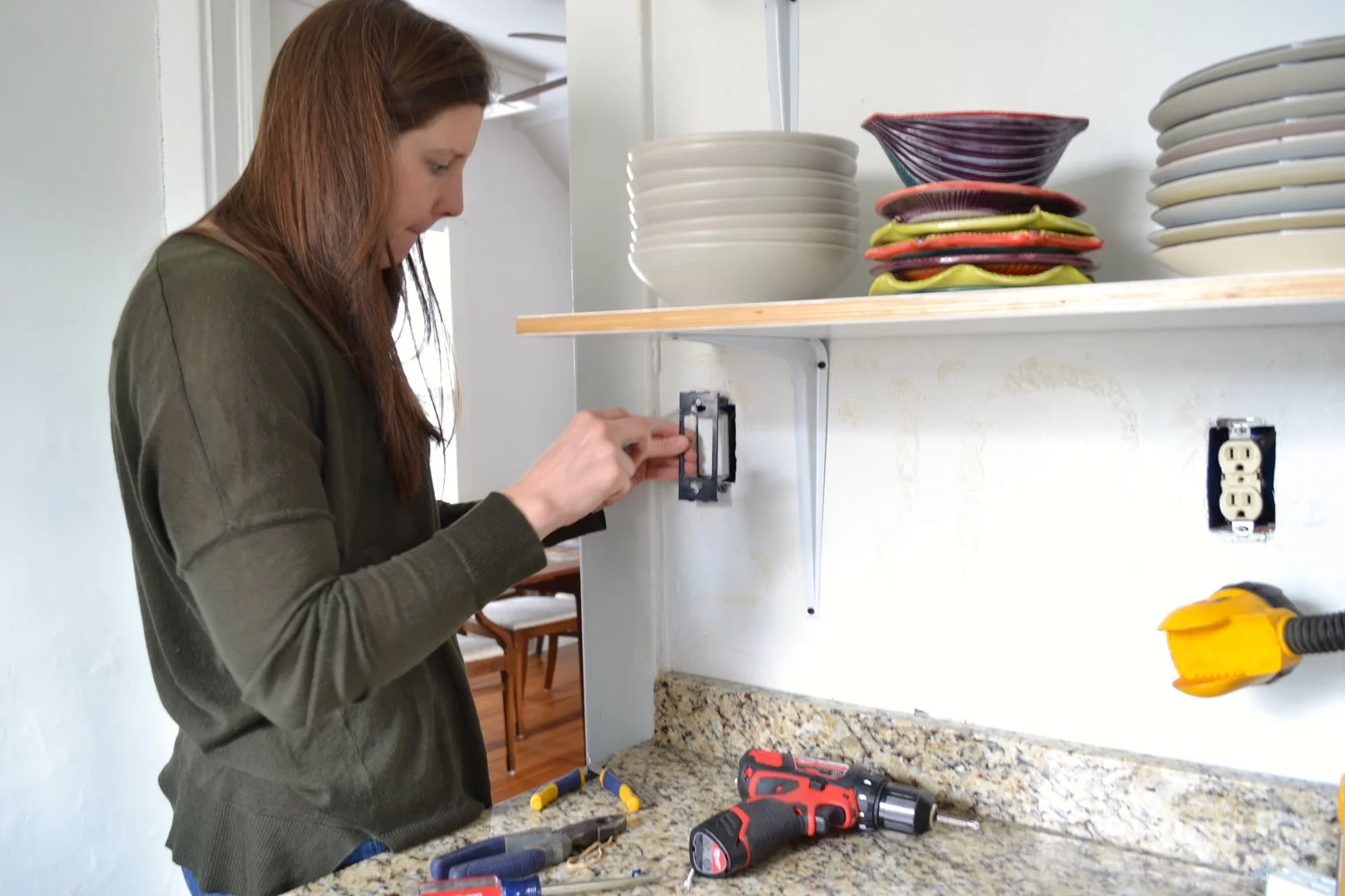 Replacing Outlets — The White Apartment