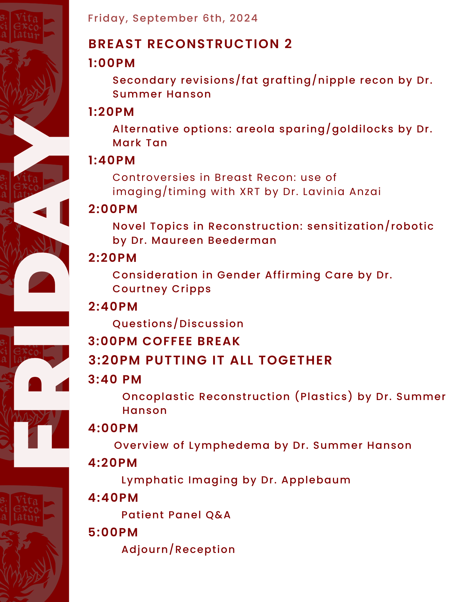 Agenda Previous — CBLS 2024