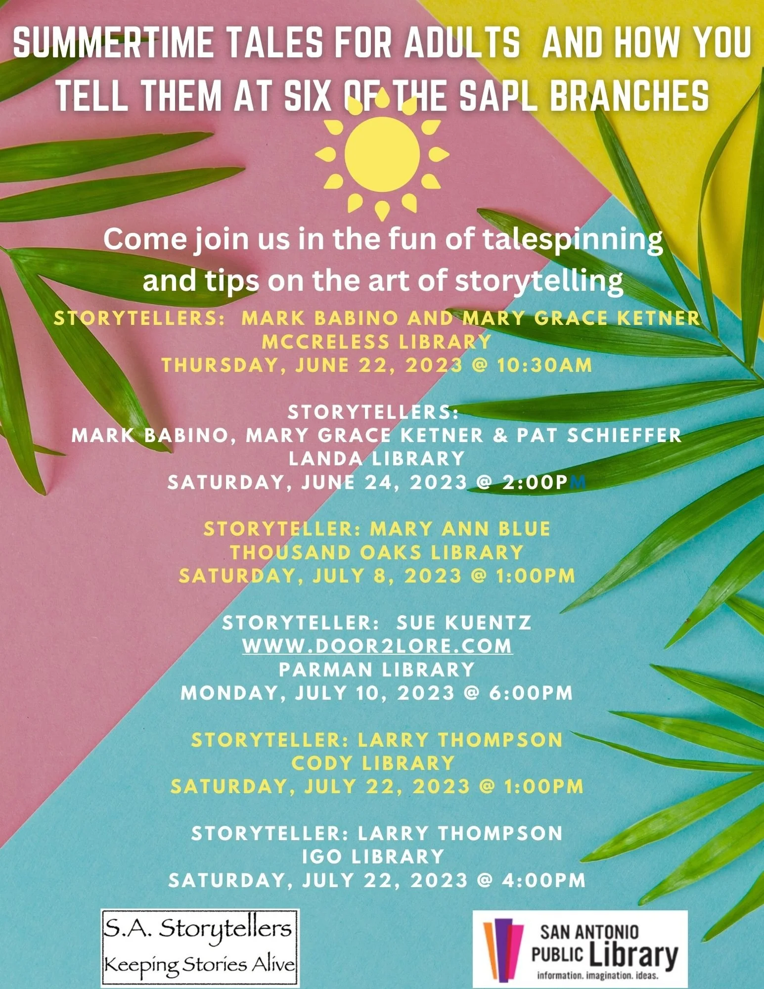 Past Events — San Antonio Storytellers