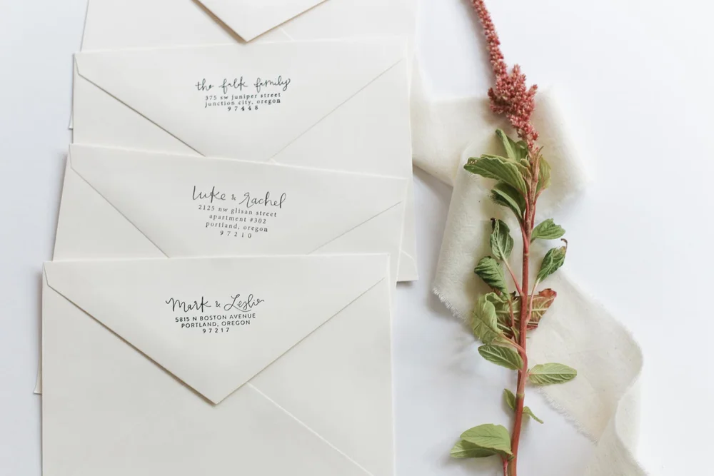 custom calligraphy & wedding invitations in portland, oregon | address ...