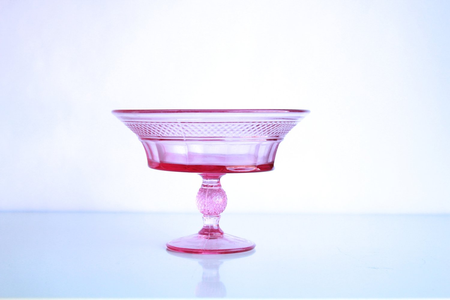 Pink Glass Compote — Otis + Pearl Partywares Vintage Event Rentals ...