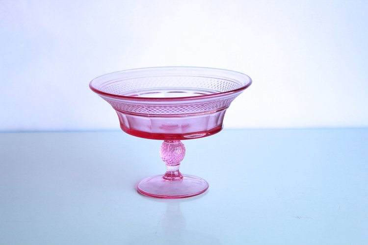 Pink Glass Compote — Otis + Pearl Partywares Vintage Event Rentals ...