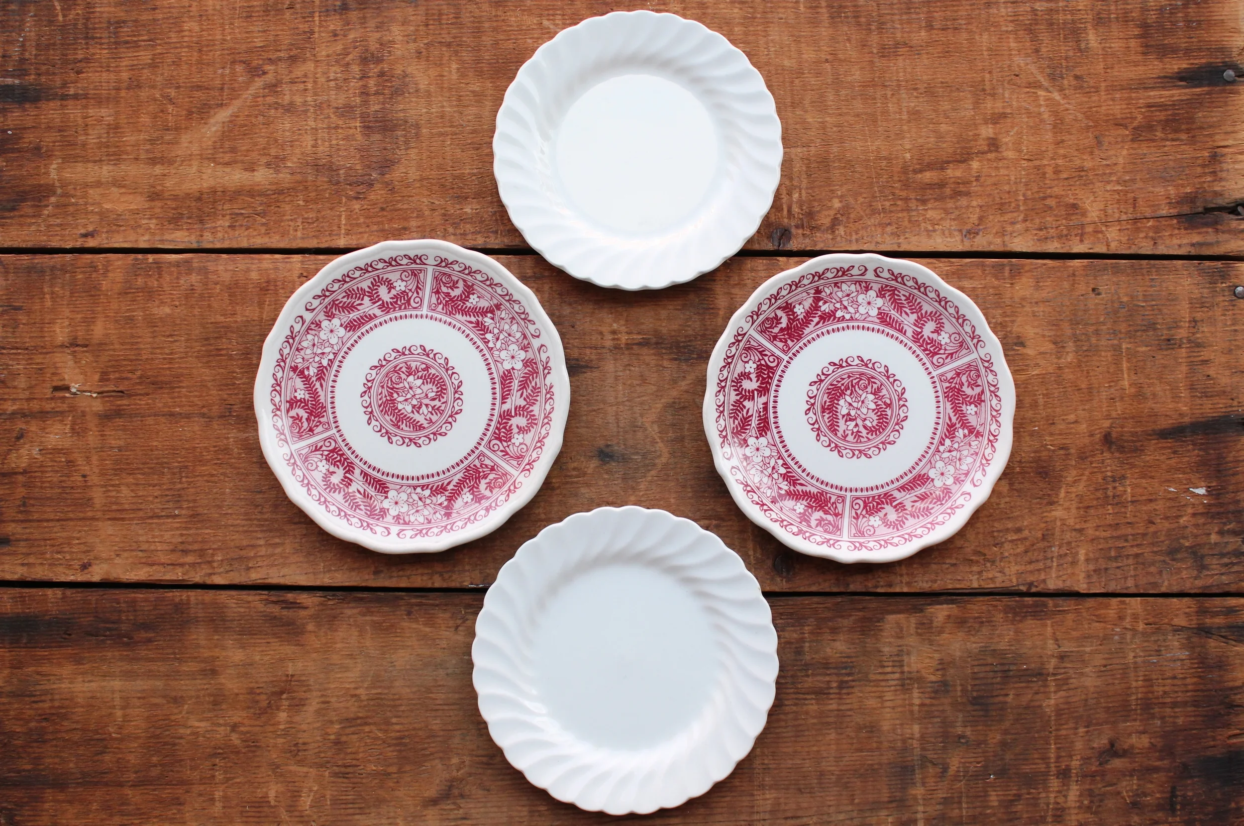 White Bone China Dessert Plates — Otis + Pearl Partywares Vintage Event ...