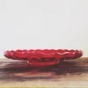 Red Glass Short Cake Stand — Otis + Pearl Partywares Vintage Event ...