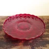 Red Glass Short Cake Stand — Otis + Pearl Partywares Vintage Event ...