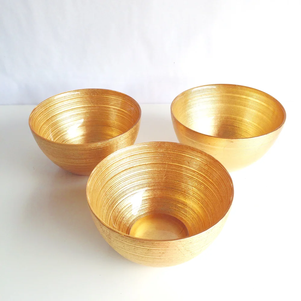 Gold Serving Bowls — Otis + Pearl Partywares Vintage Event Rentals ...
