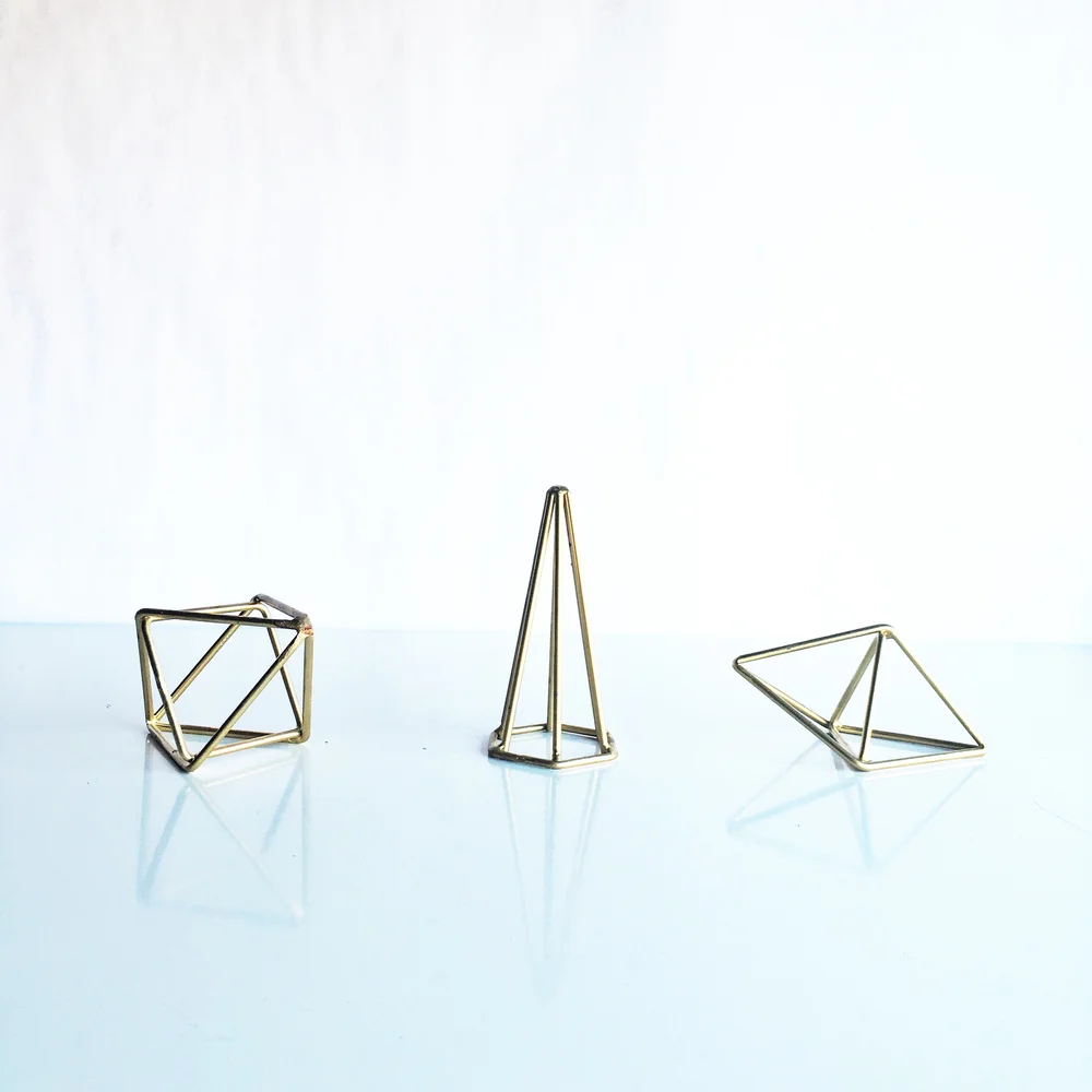 Gold Geometric Shapes — Otis + Pearl Partywares Vintage Event Rentals ...