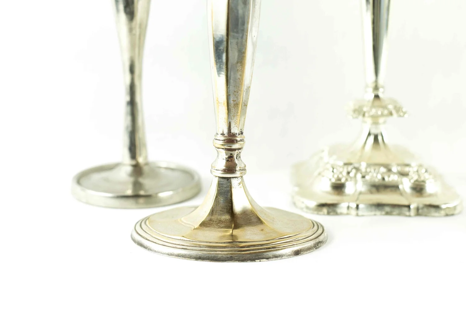 Silver Candlesticks — Otis + Pearl Partywares Vintage Event Rentals ...