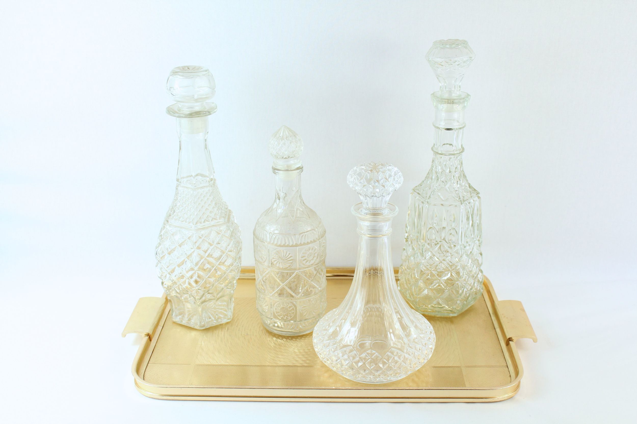 Clear Glass Decanters — Otis + Pearl Partywares Vintage Event Rentals ...