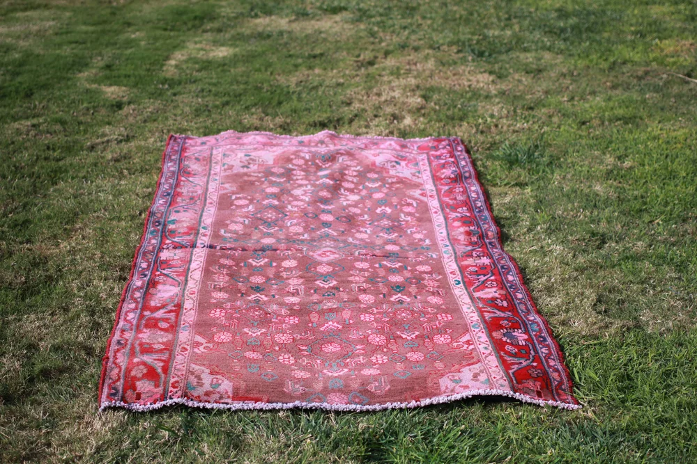 Deep Pink Persian Rug — Otis + Pearl Partywares Vintage Event Rentals ...