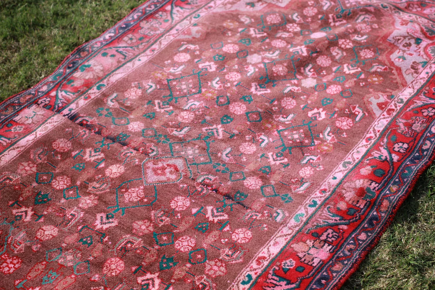 Deep Pink Persian Rug — Otis + Pearl Partywares Vintage Event Rentals ...