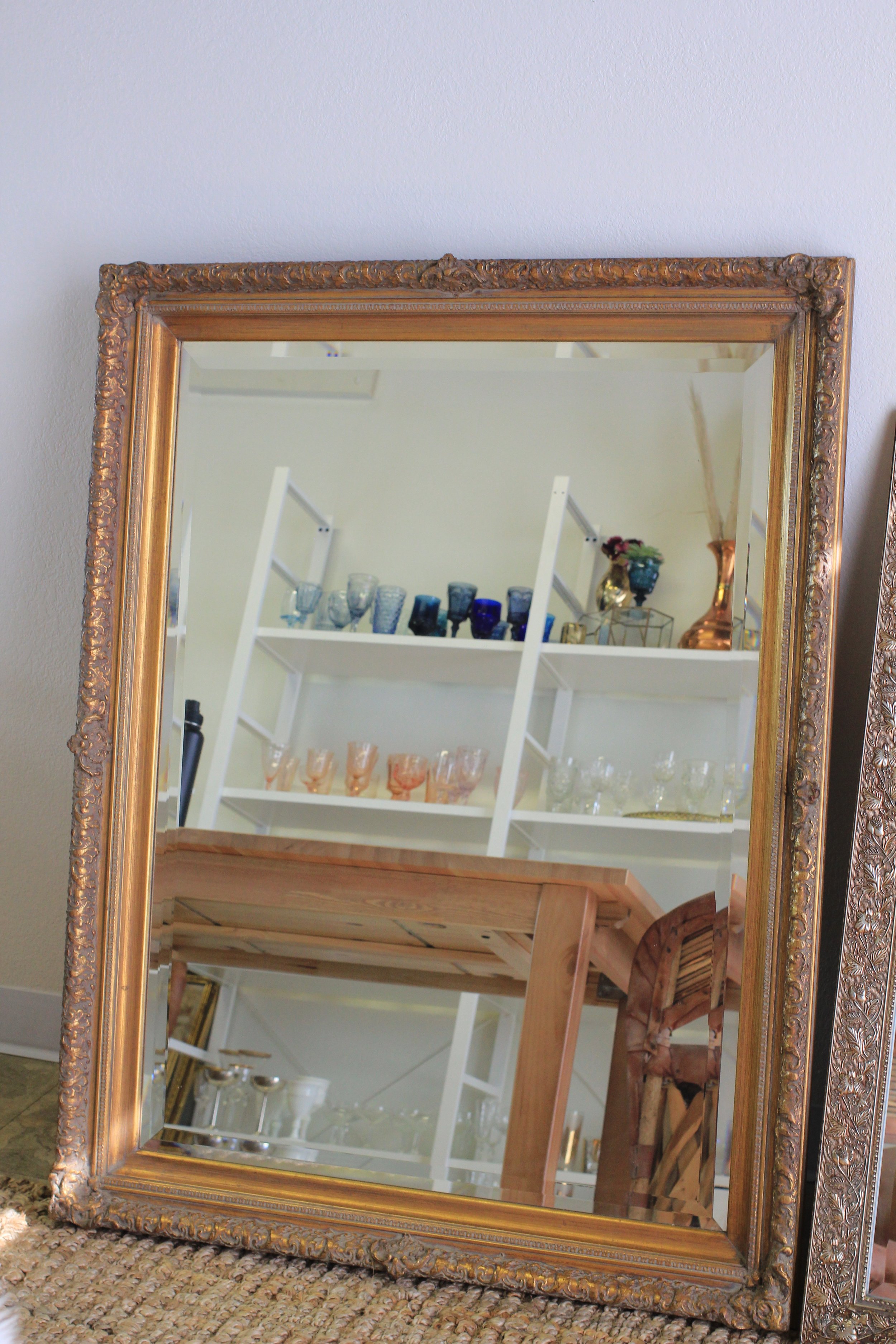 Large Gold Mirror — Otis + Pearl Partywares Vintage Event Rentals Santa ...