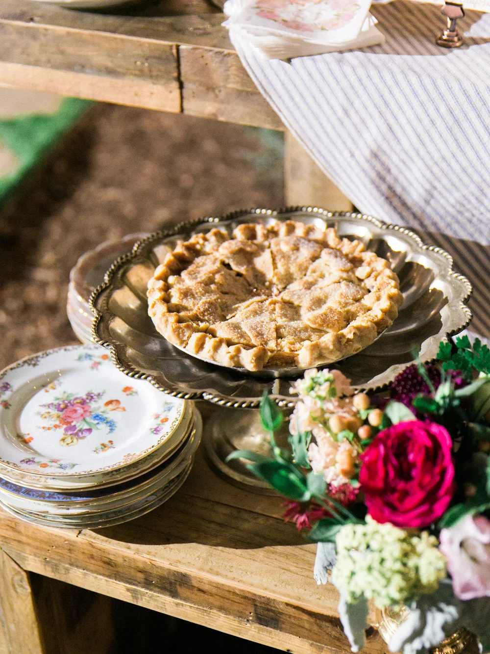 Mixed Floral Dessert Plates — Otis + Pearl Partywares Vintage Event ...
