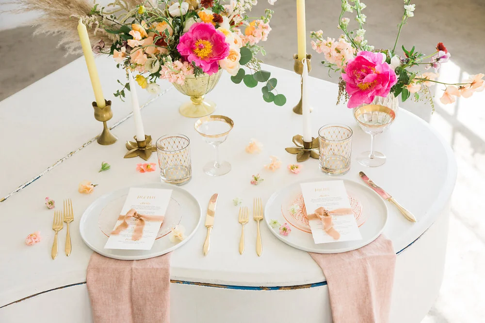 Modern White Dinner — Otis + Pearl Partywares Vintage Event Rentals ...