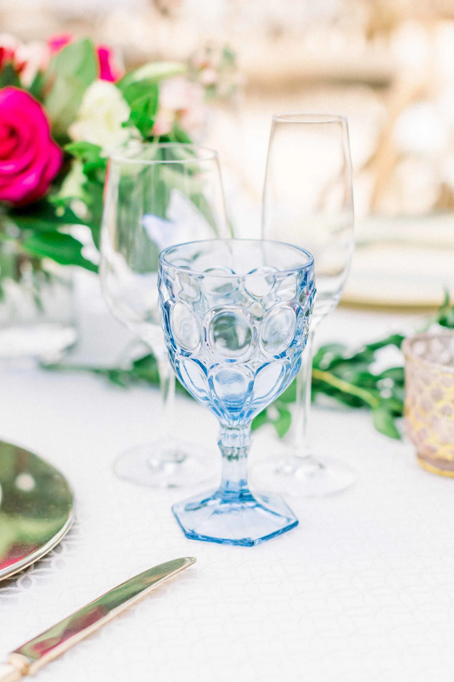 Light Blue Goblets — Otis + Pearl Partywares Vintage Event Rentals ...