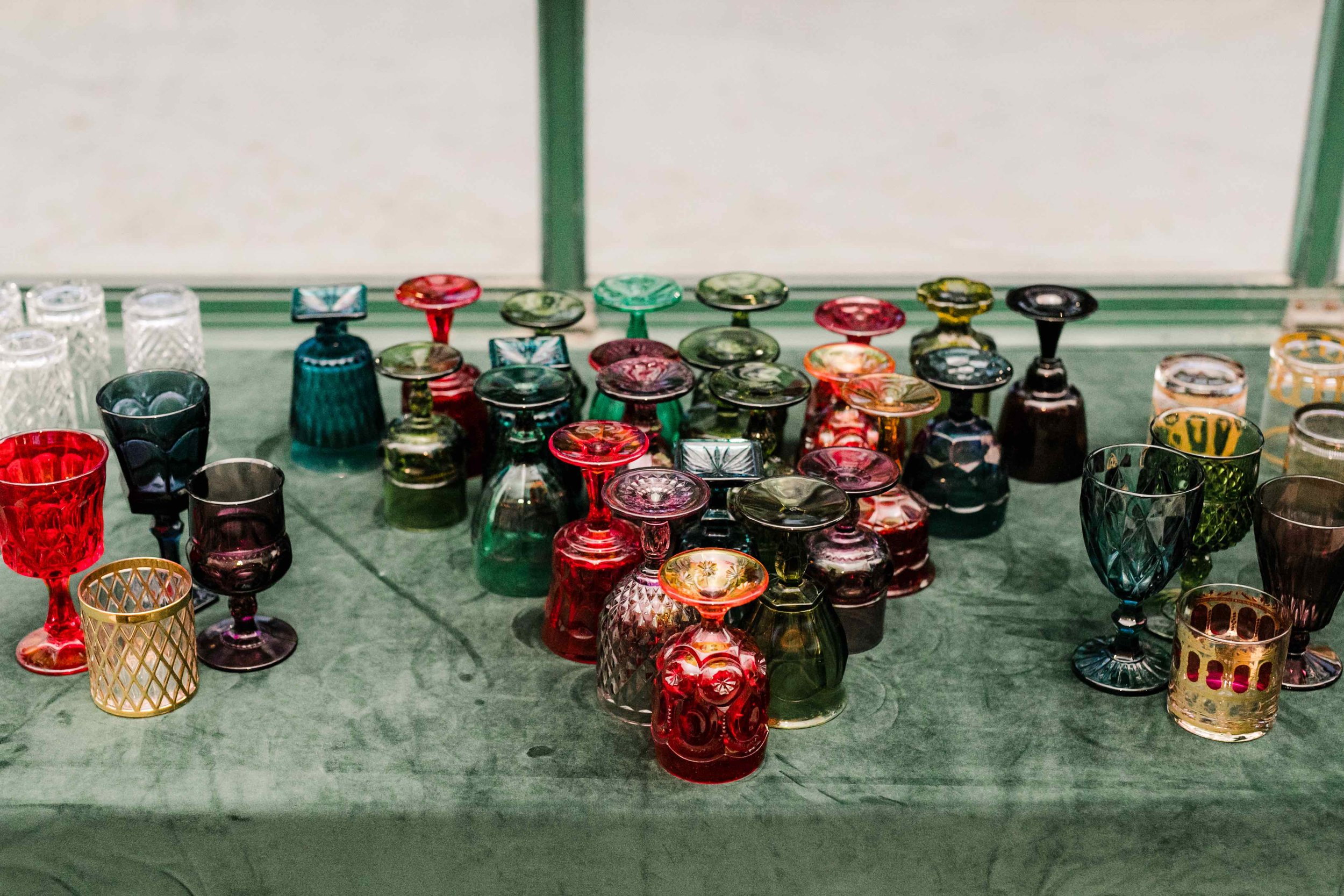 Rainbow Colored Goblets — Otis + Pearl Partywares Vintage Event Rentals ...