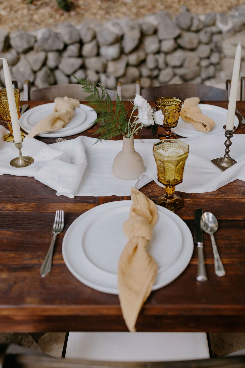 Modern White Dinner — Otis + Pearl Partywares Vintage Event Rentals ...
