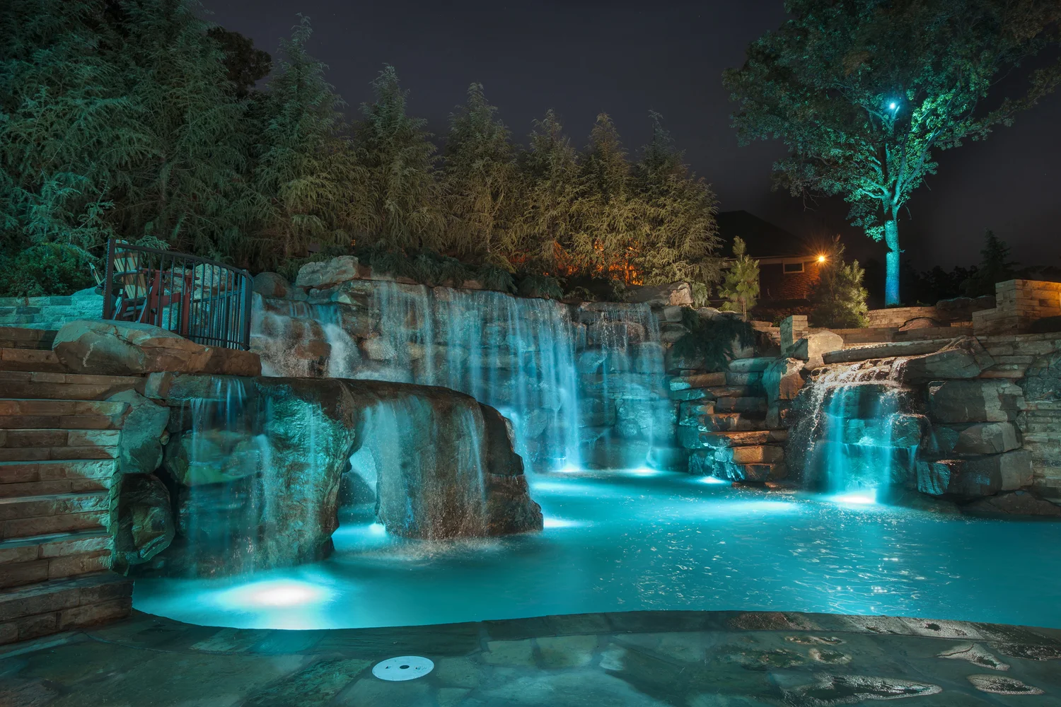 Luxury Pools With Slides And Waterfalls
