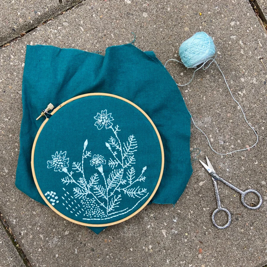 The Story Behind My Beautiful New Marigold Botanical Embroidery Designs ...