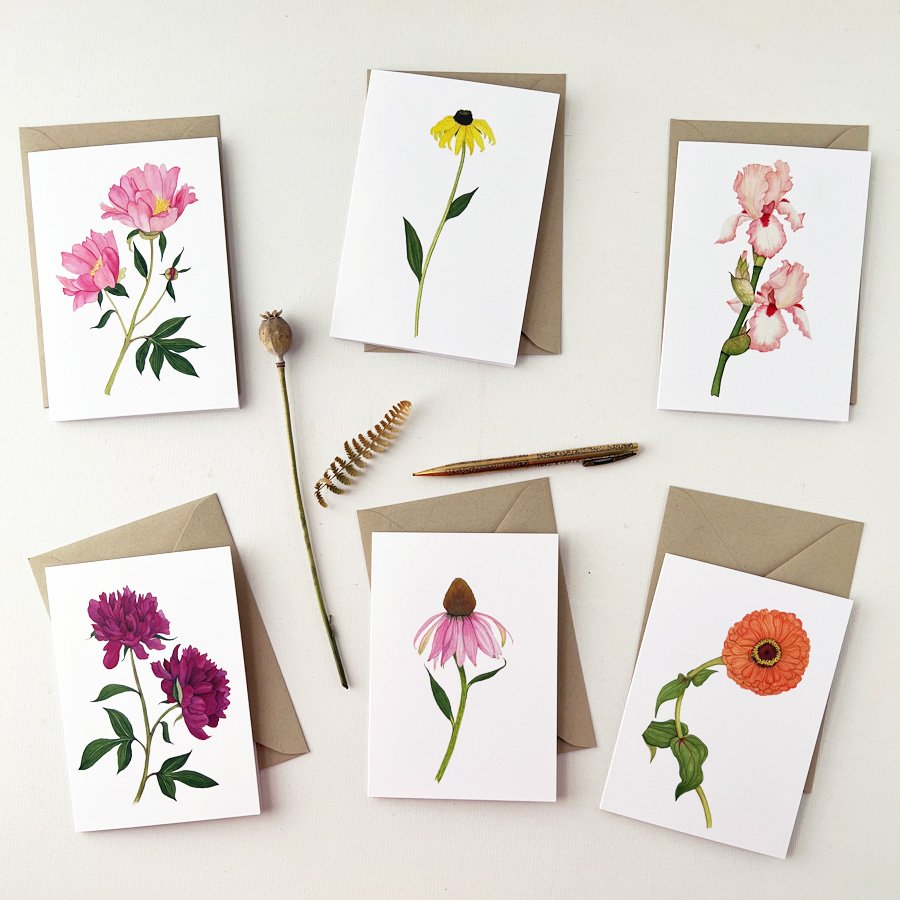 Shop for Botanical Watercolor Calendars and Watercolor Notecard Sets ...
