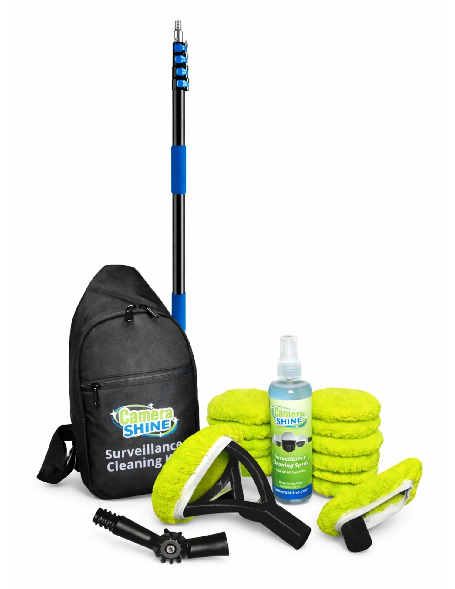 Security Camera Cleaning Pole & CCTV Cleaning Kit | Camera Shine