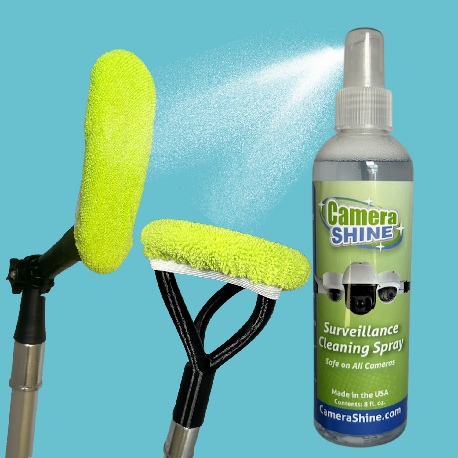 Security Camera Cleaning Pole & CCTV Cleaning Kit | Camera Shine