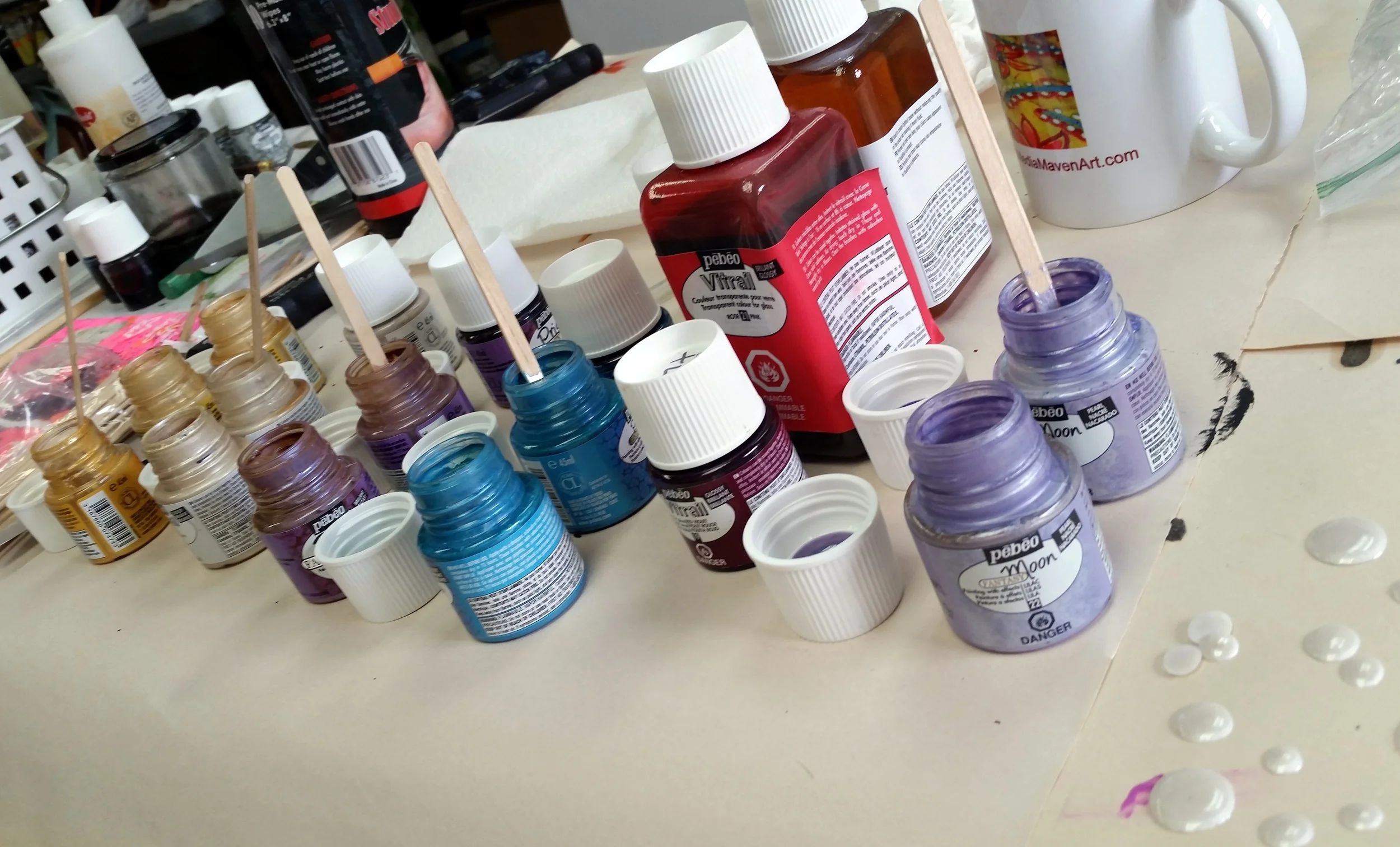 On The Bench - Slinging Paint — Tristina Dietz Elmes, Artist