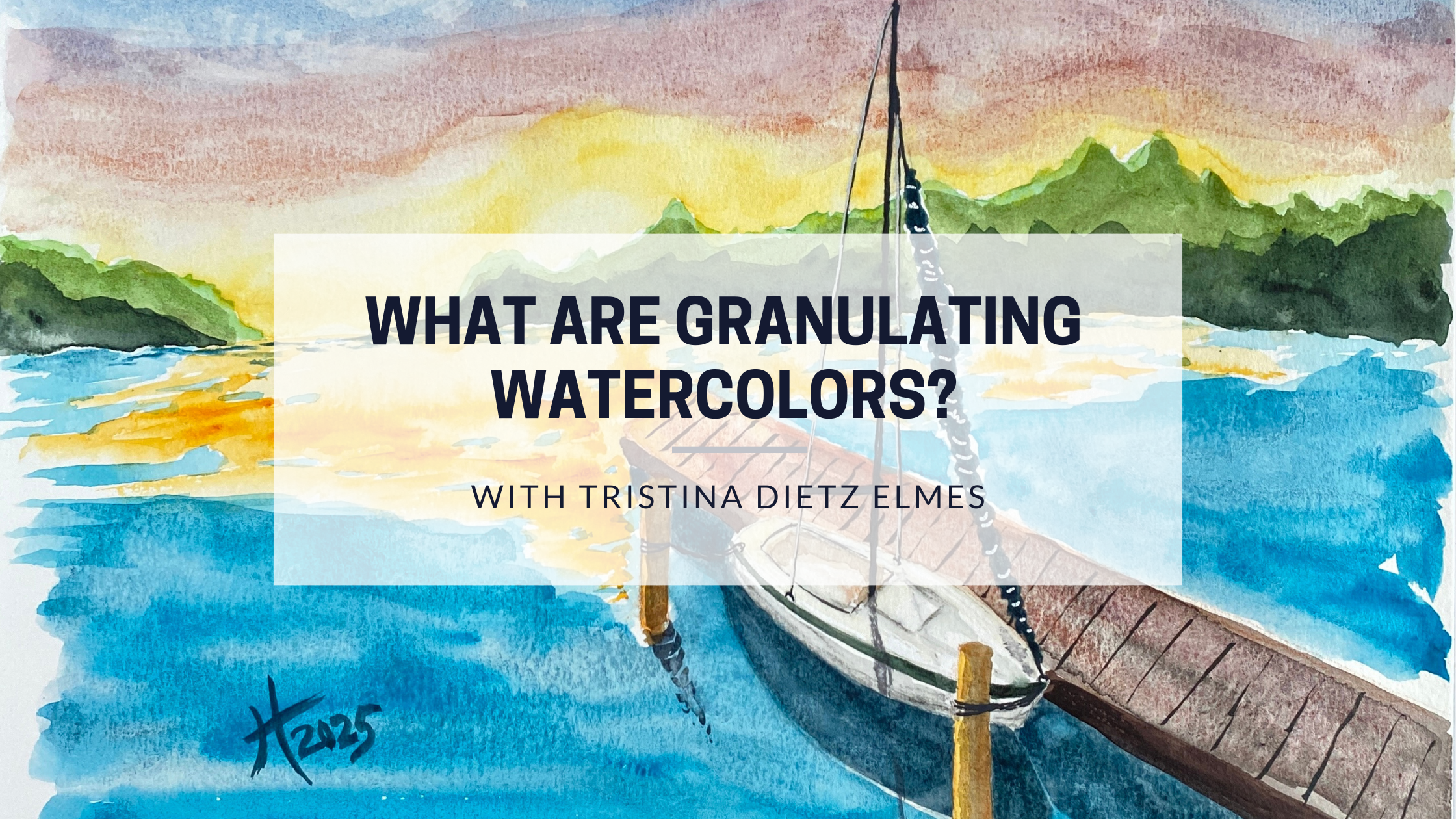 Granulating vs Non-Granulating Watercolor Painting Live — Tristina ...