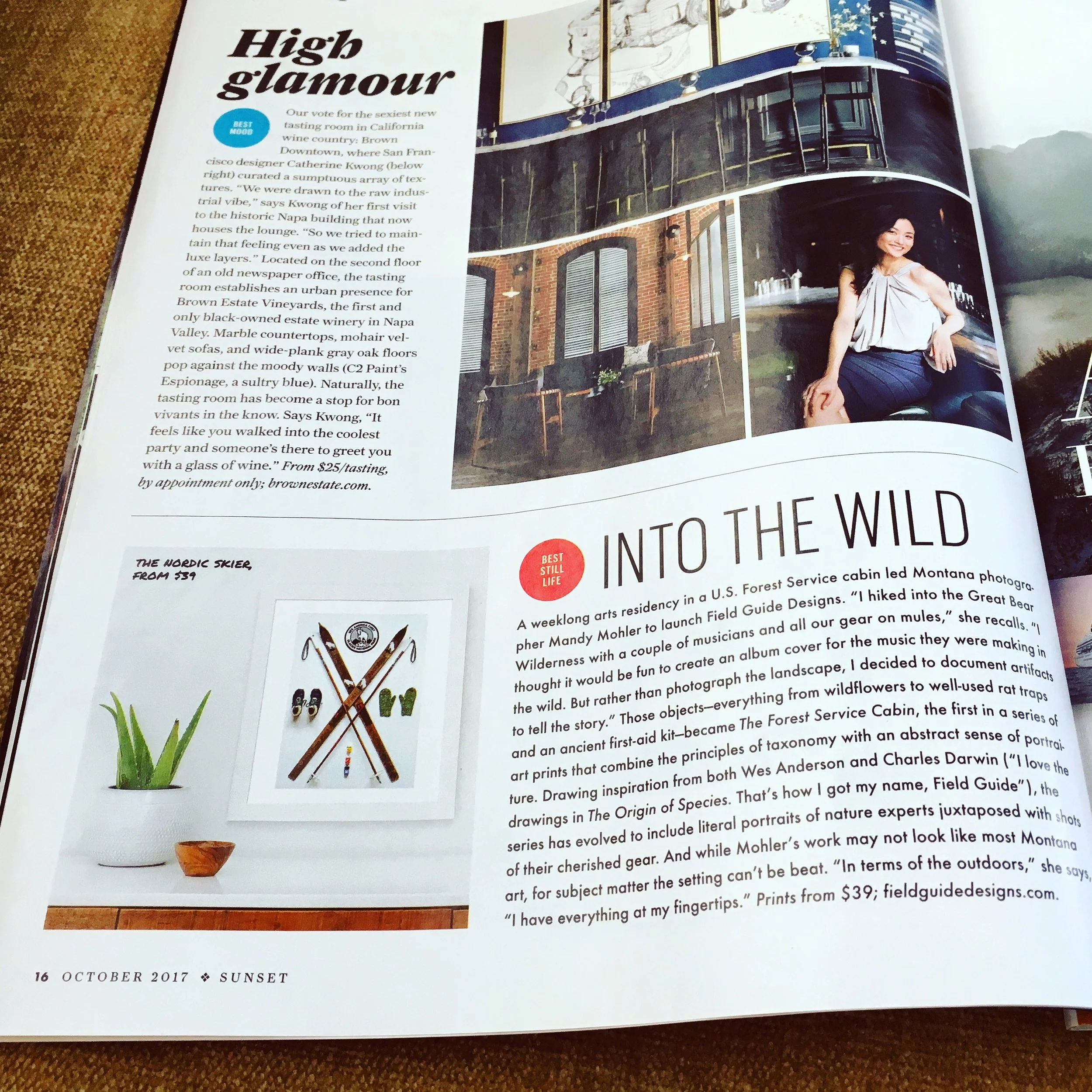 Sunset Magazine October 2017 Into The Wild : Field Guide Designs ...