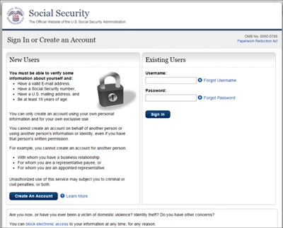 “My Social Security” Online Account Access — Center for Financial ...