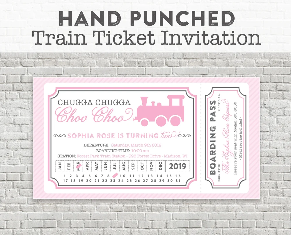 Paper & Party Supplies First Birthday Train Pink Girl Celebration Party ...