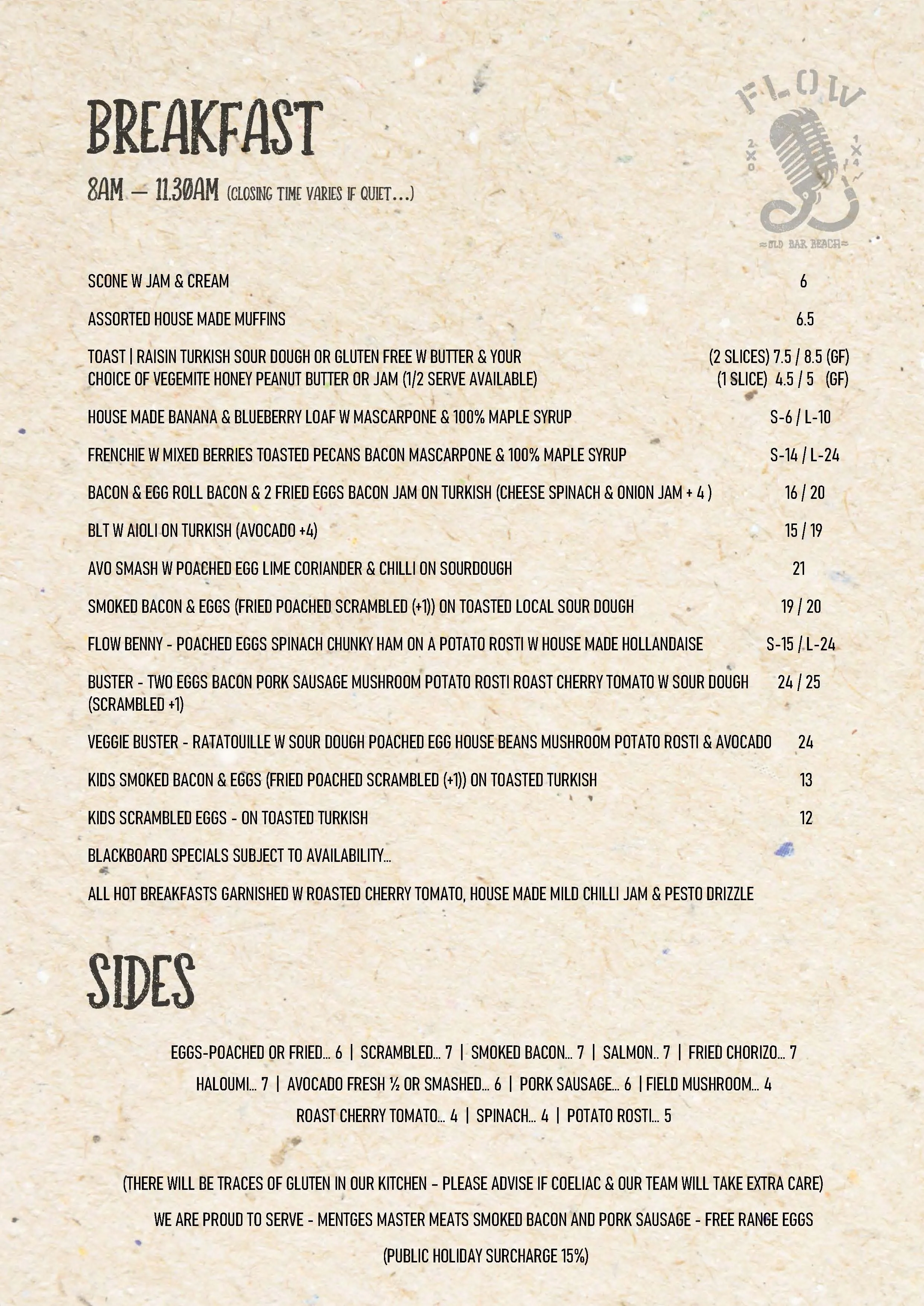 Menu — Flow Bar %e