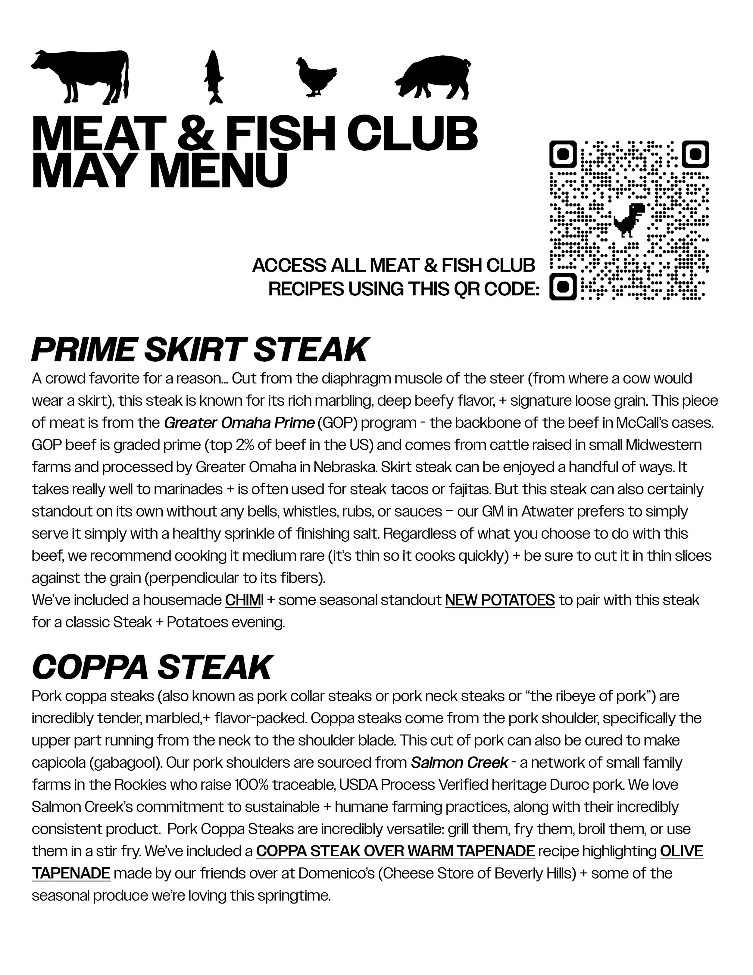 MEAT & FISH CLUB — McCall's Meat & Fish Co.