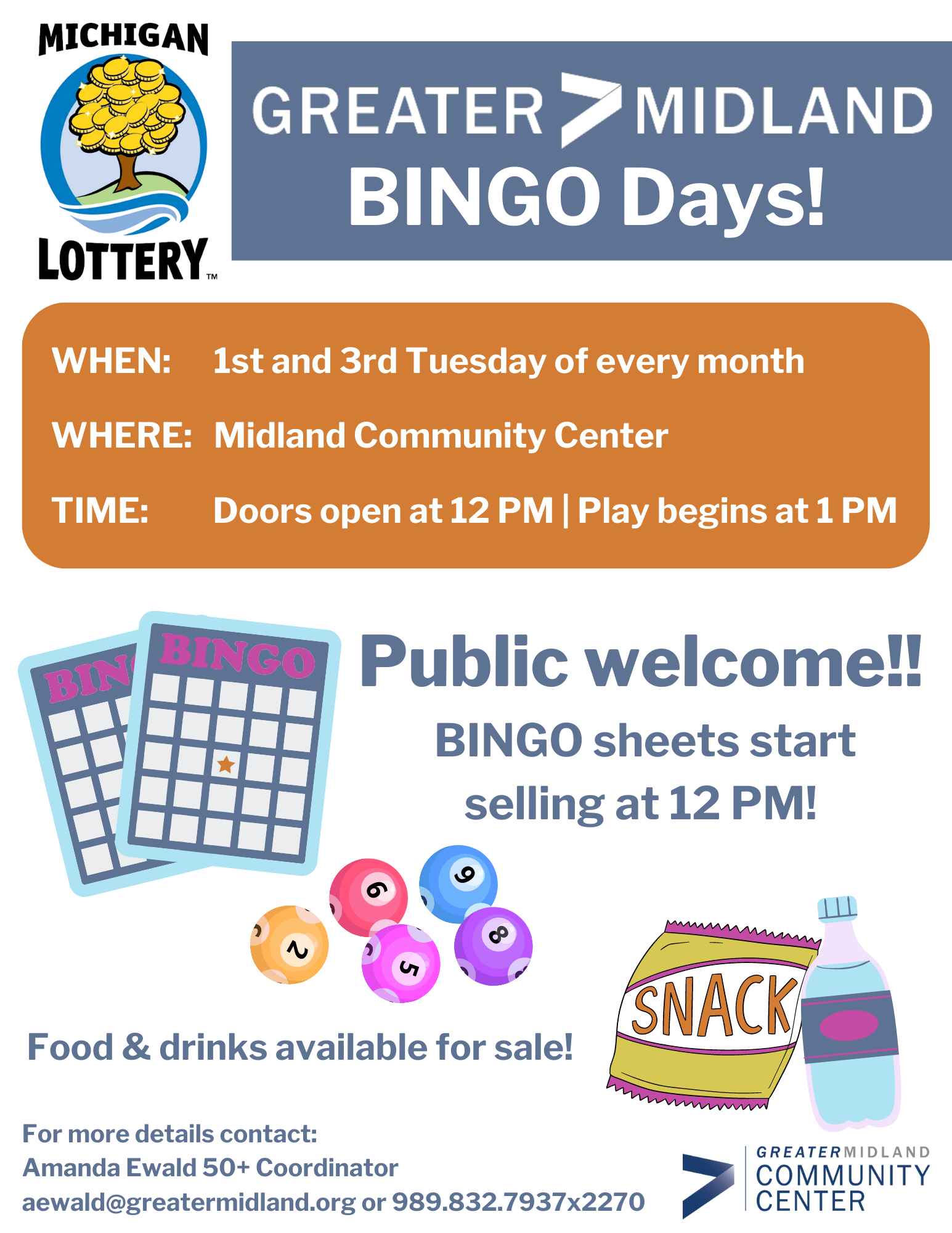 Greater Midland BINGO Days! — Greater Midland