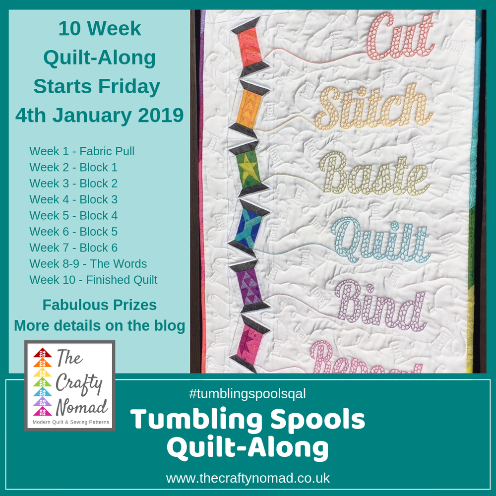 Tumbling Spools Sampler Mini Quilt Pattern — Online Quilt Courses ...