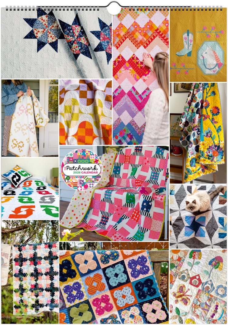 Patchwork Calendar 2026 — Online Quilt Courses & Quilt Patterns from The Crafty Nomad