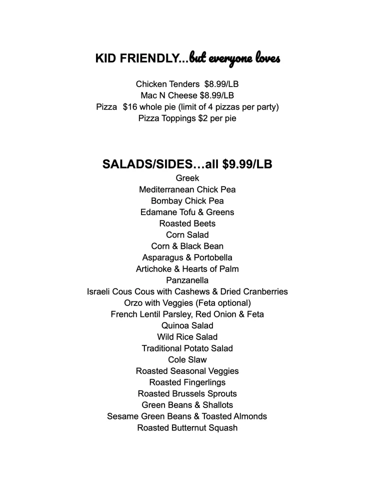 Menu — Broad Branch Market