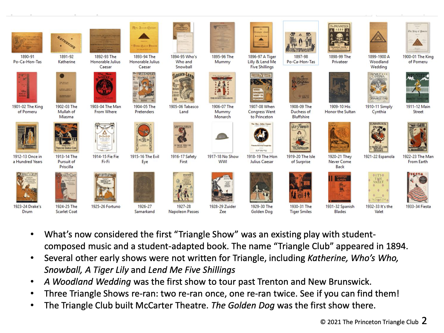 History — The Princeton Triangle Club