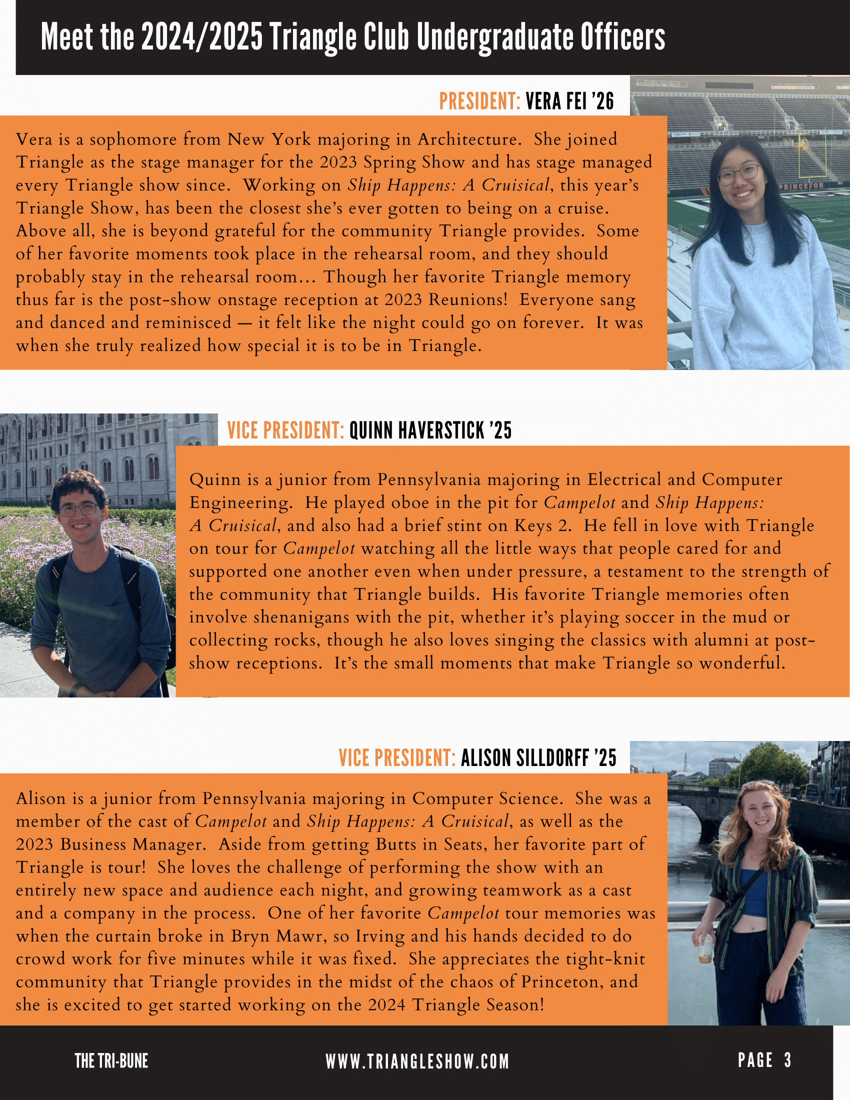 Newsletter — The Princeton Triangle Club