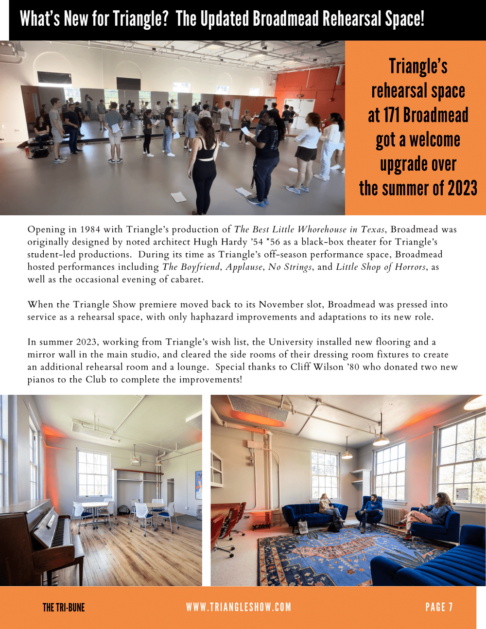 Newsletter — The Princeton Triangle Club