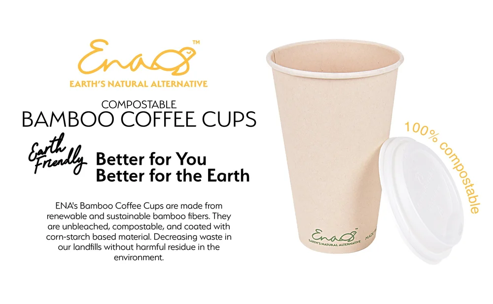100% Compostable Disposable Coffee Cups [12oz 80 Pack] — Earth's ...