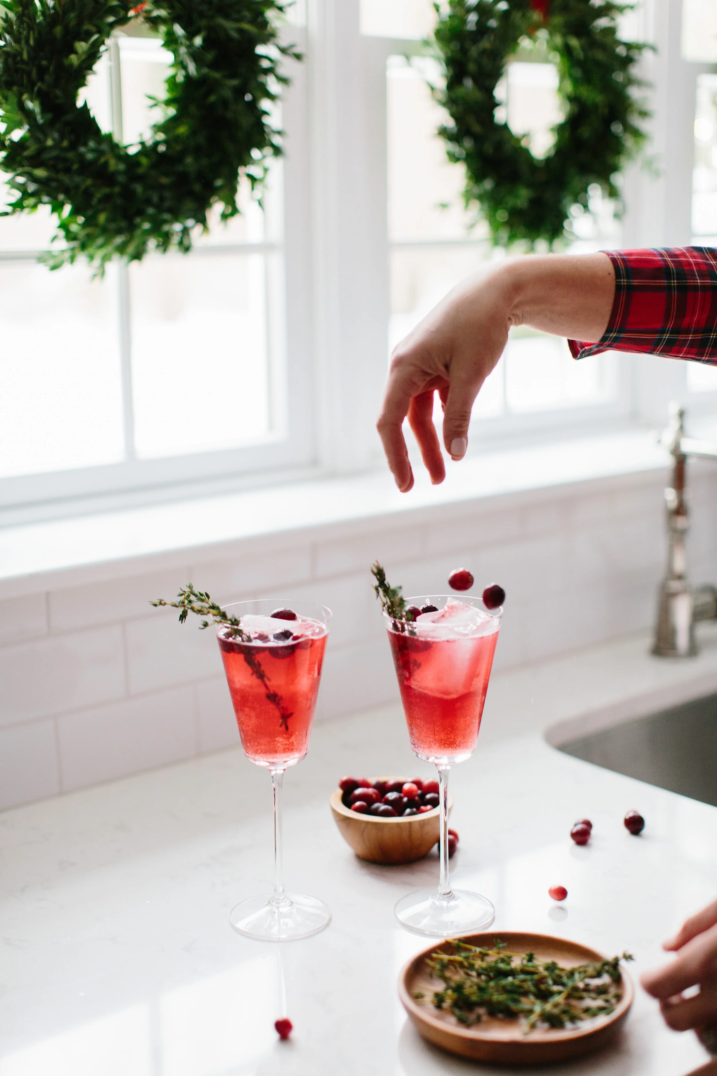 Festive Gin and Thyme Holiday Cocktail Recipe — Abby Capalbo