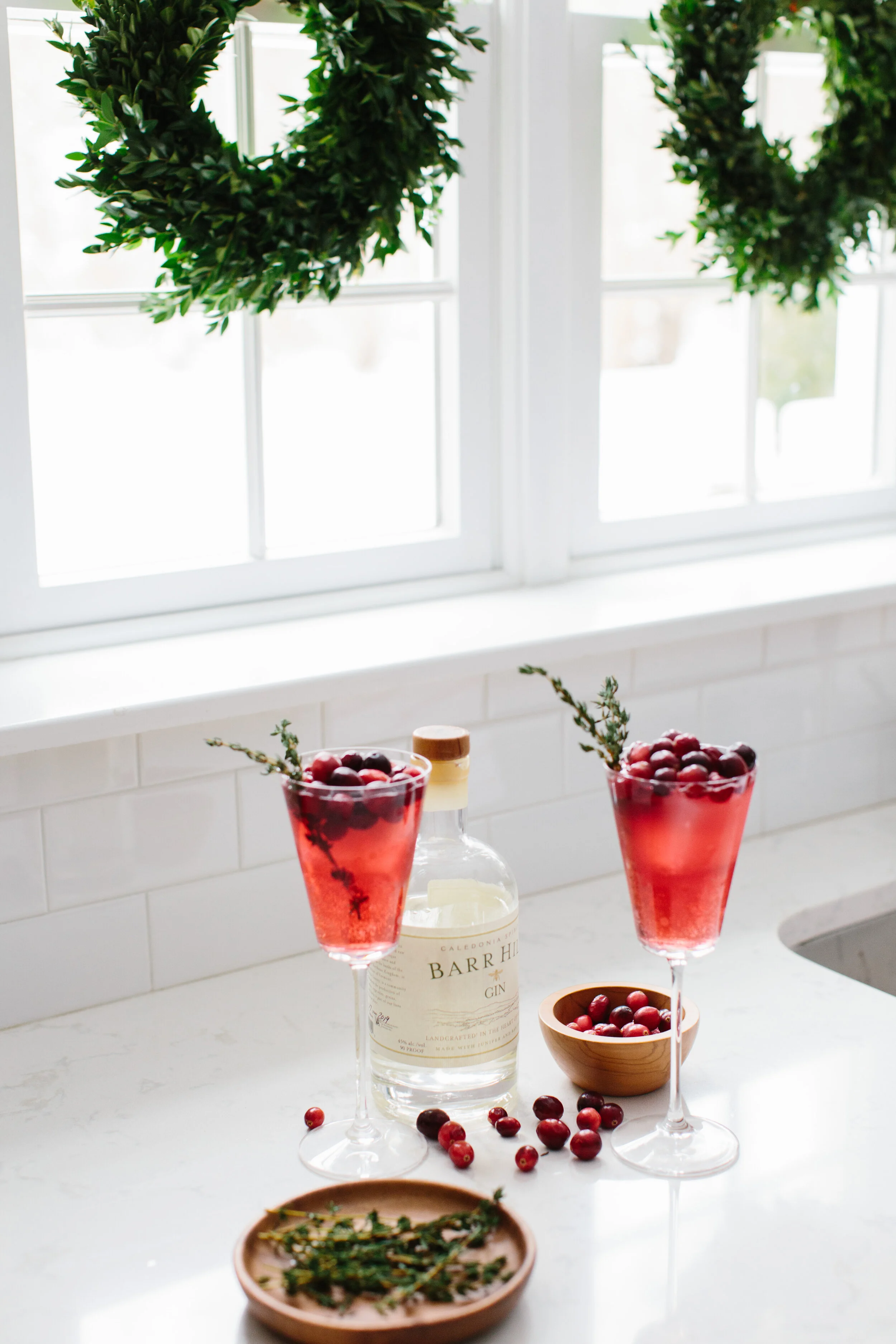 Festive Gin and Thyme Holiday Cocktail Recipe — Abby Capalbo