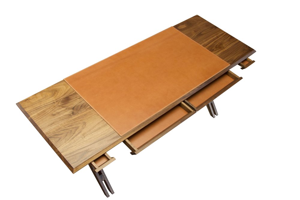 Desk — Campaign Writing Desk with Leather Blotter — Richard Wrightman ...