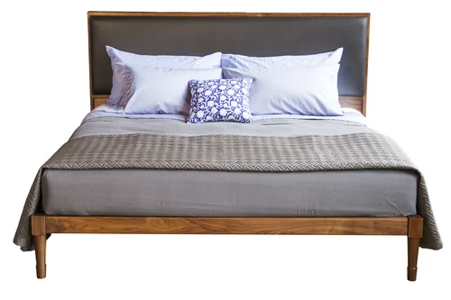 Jasper Bed with Jasper Headboard — Leather Campaign Bed — Richard ...