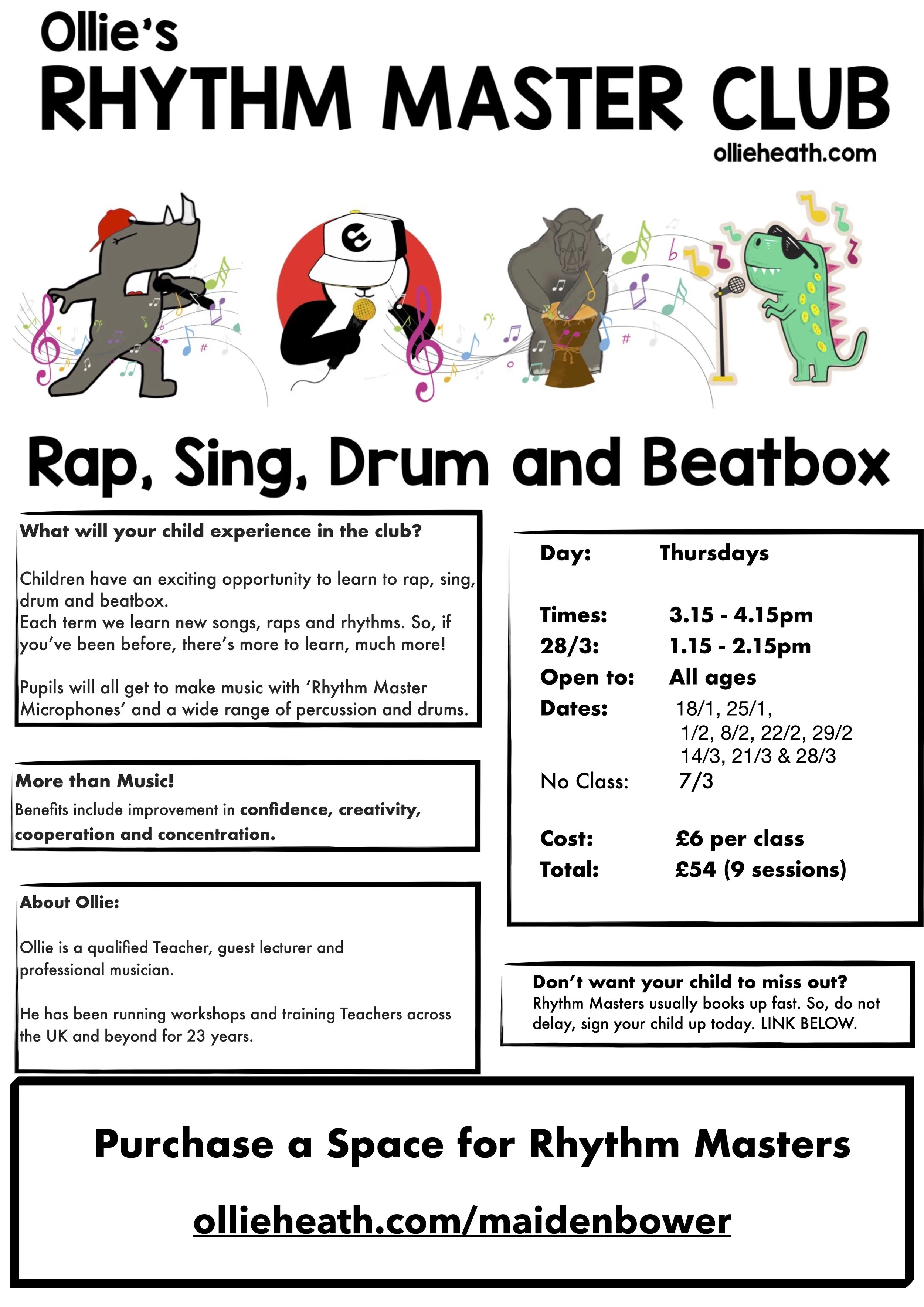 Maidenbower Infants - Rhythm Master Club — Ollie Heath