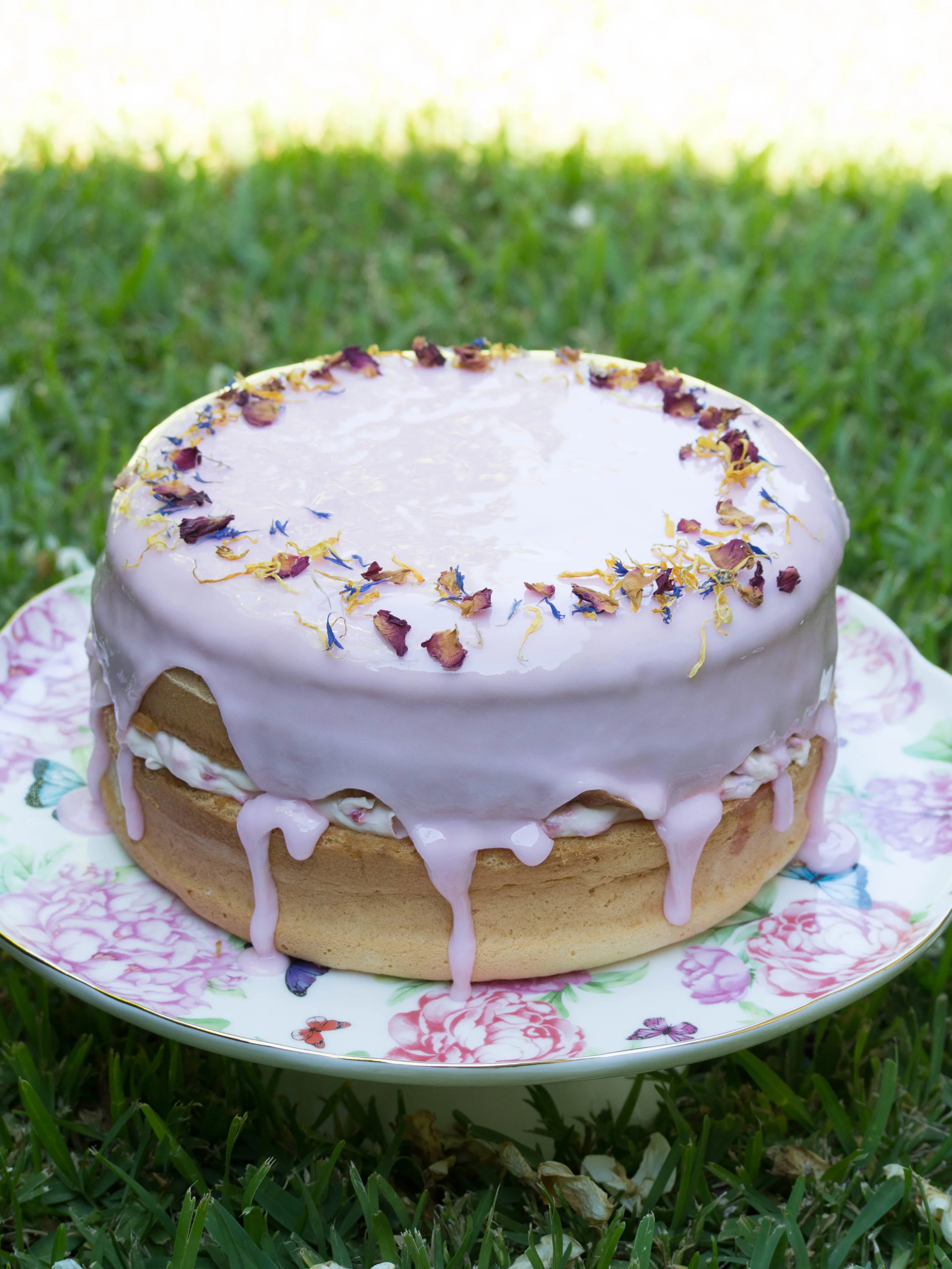 Raspberry & Rose Sponge Cake + Raspberry & Elderflower Cordial ...